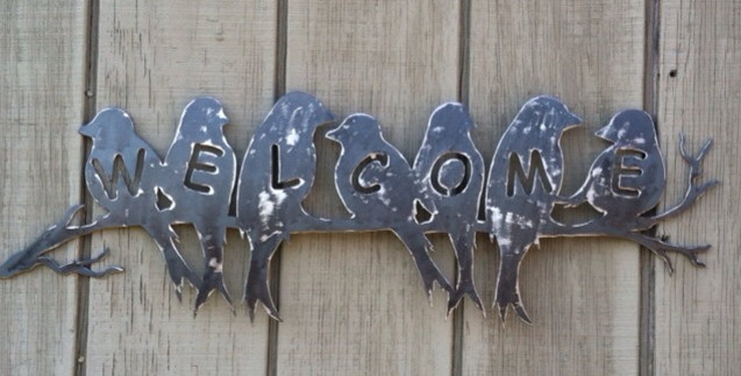 Bird Welcome Sign - Etsy