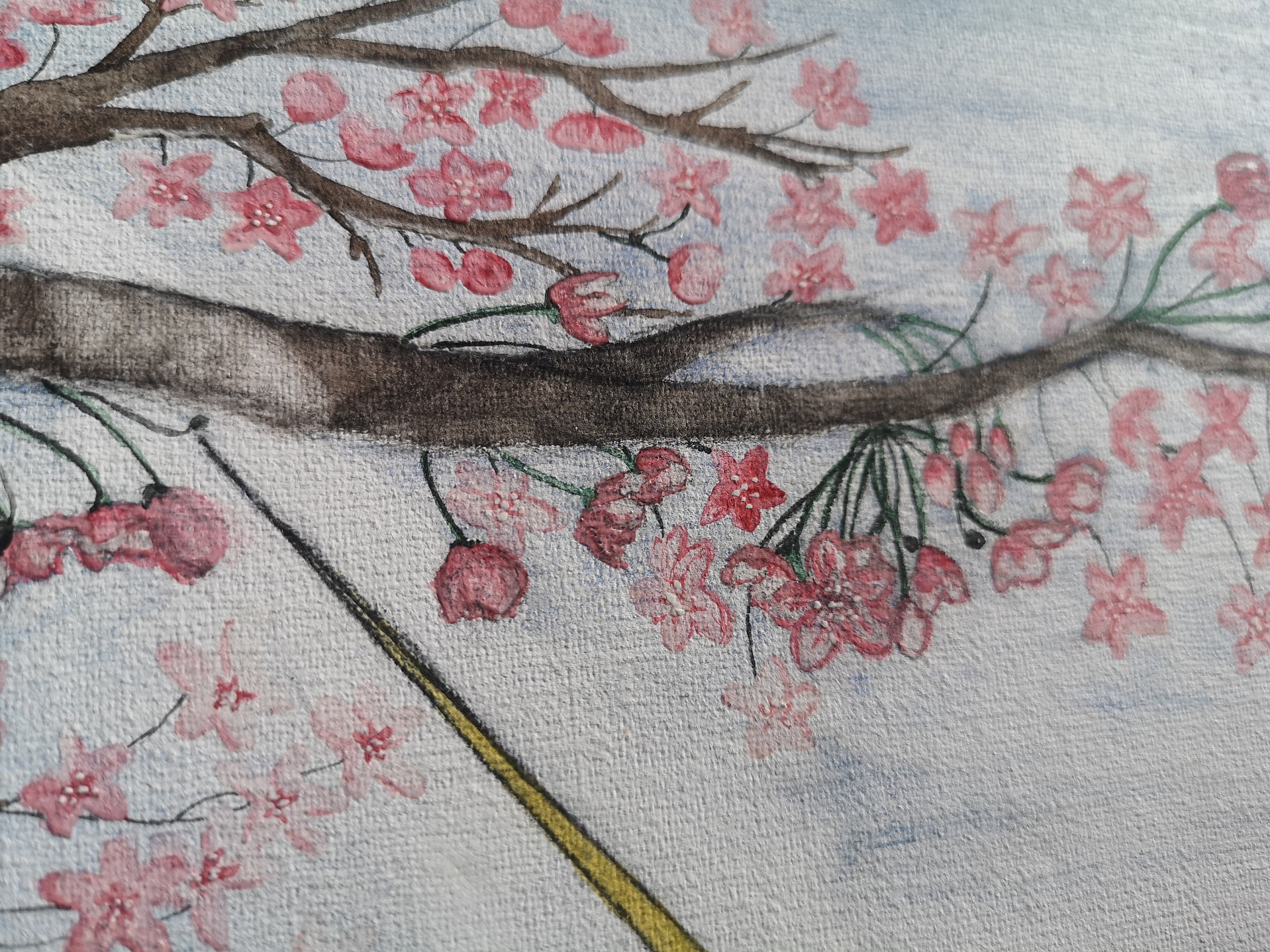 Amaterasu O Mi Kami : XL Large Painting, Ink on Canvas, 35.03 X 45.67 ...