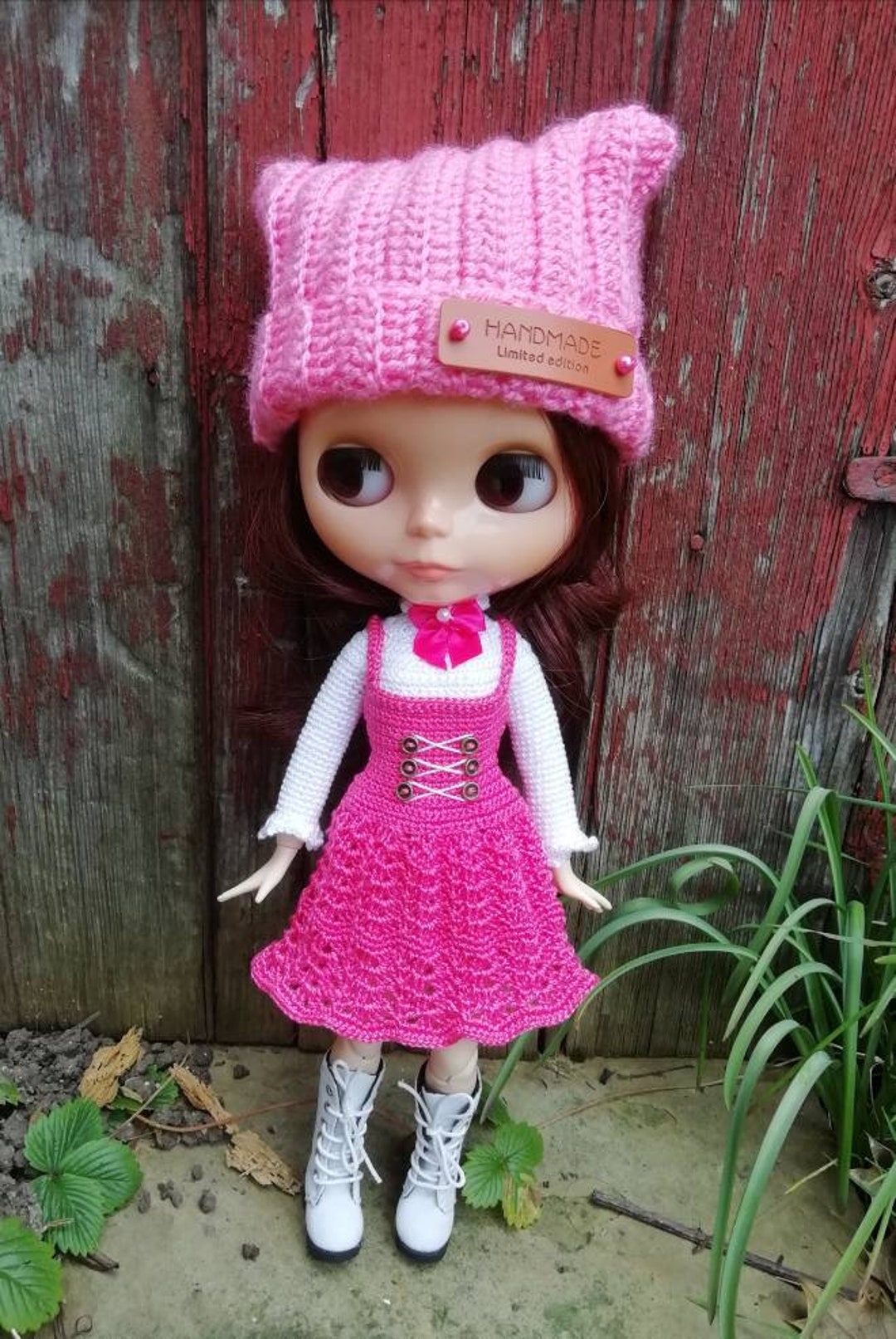 Handmade Sweet Pink Gothic Style Dress and White Blouse for BLYTHE ...