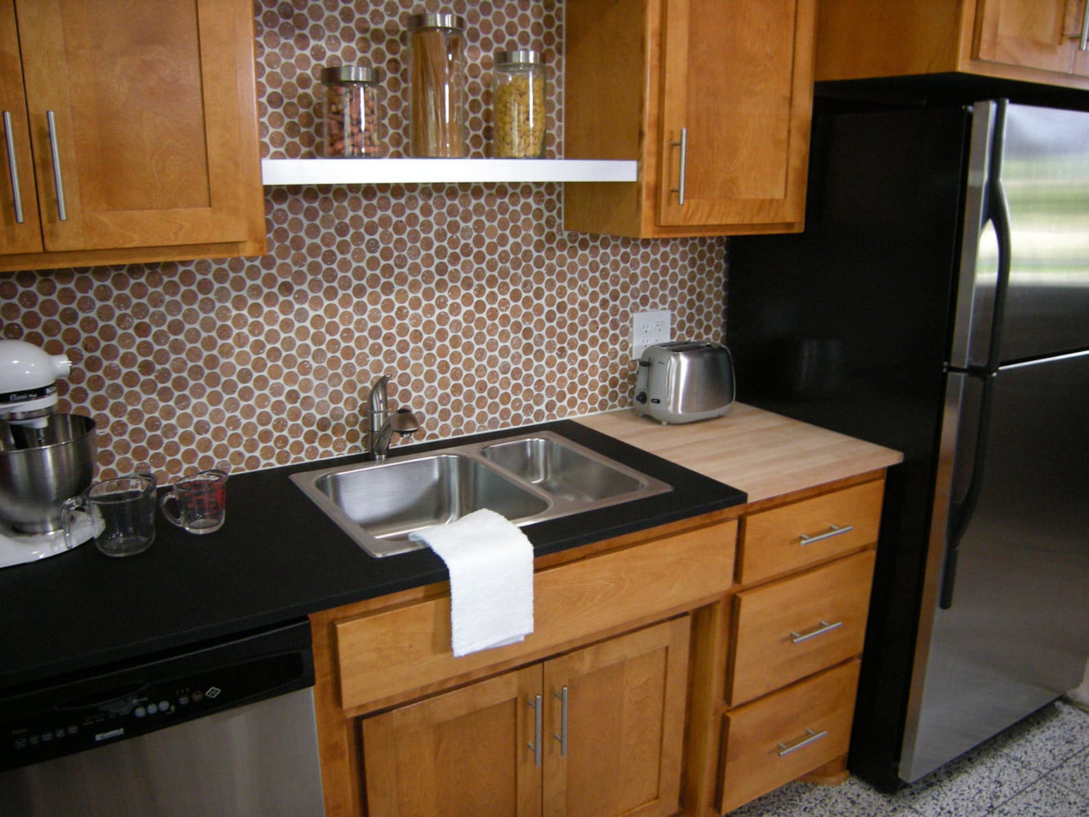 1" Cork Mosaic Tile for Floors, Walls, Bathroom, Kitchen! Penny Round ...