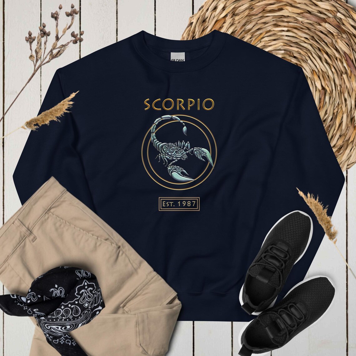 Custom Scorpio Zodiac Sweatshirt. Personalize Birth Date Shirt. Zodiac ...