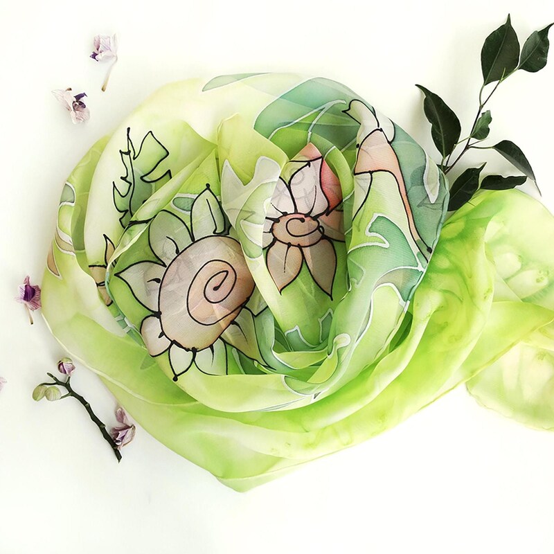 Lime Green Scarf - Etsy