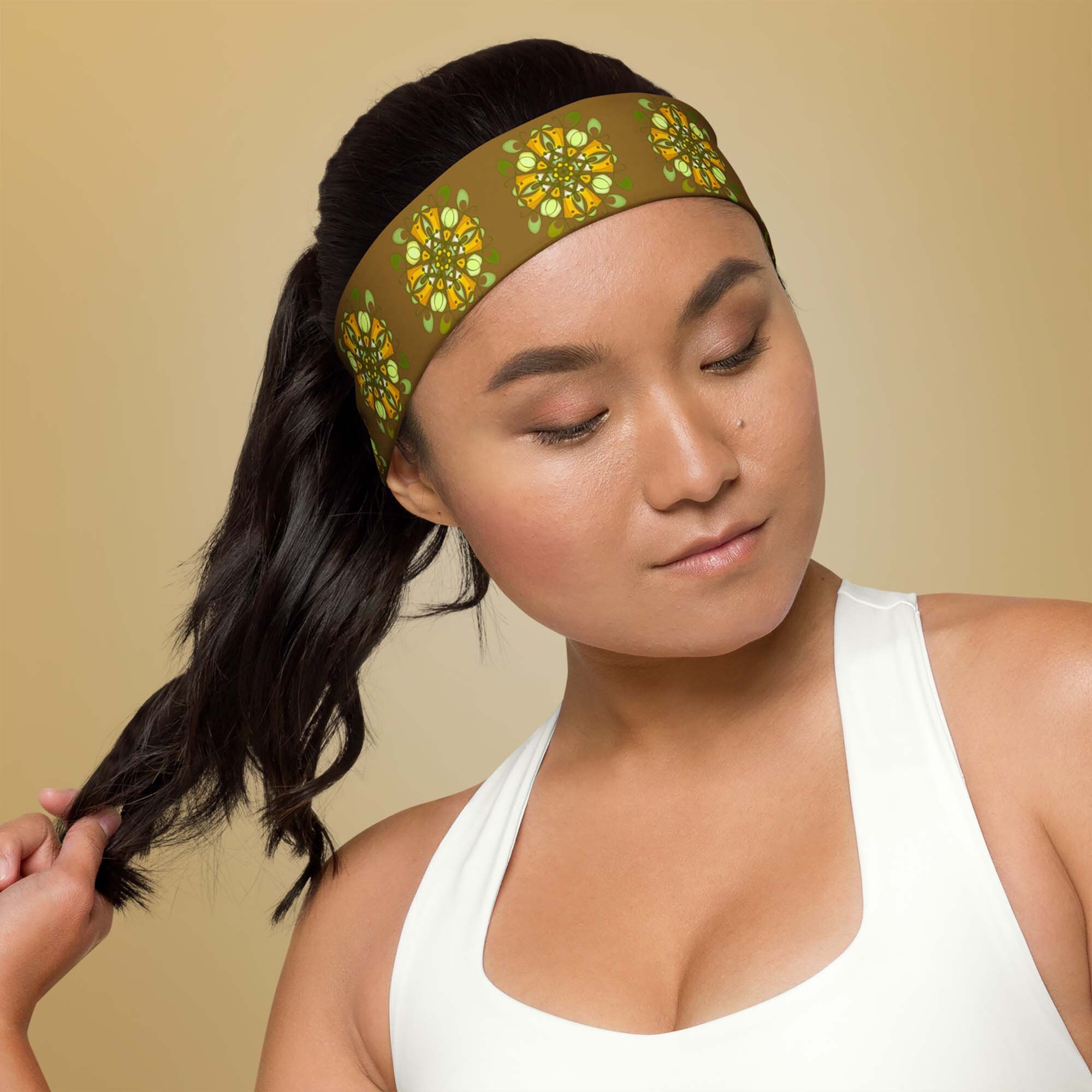 Mandala Headband. Bohemian Hairband. Colorful Head Wrap. Stretch ...