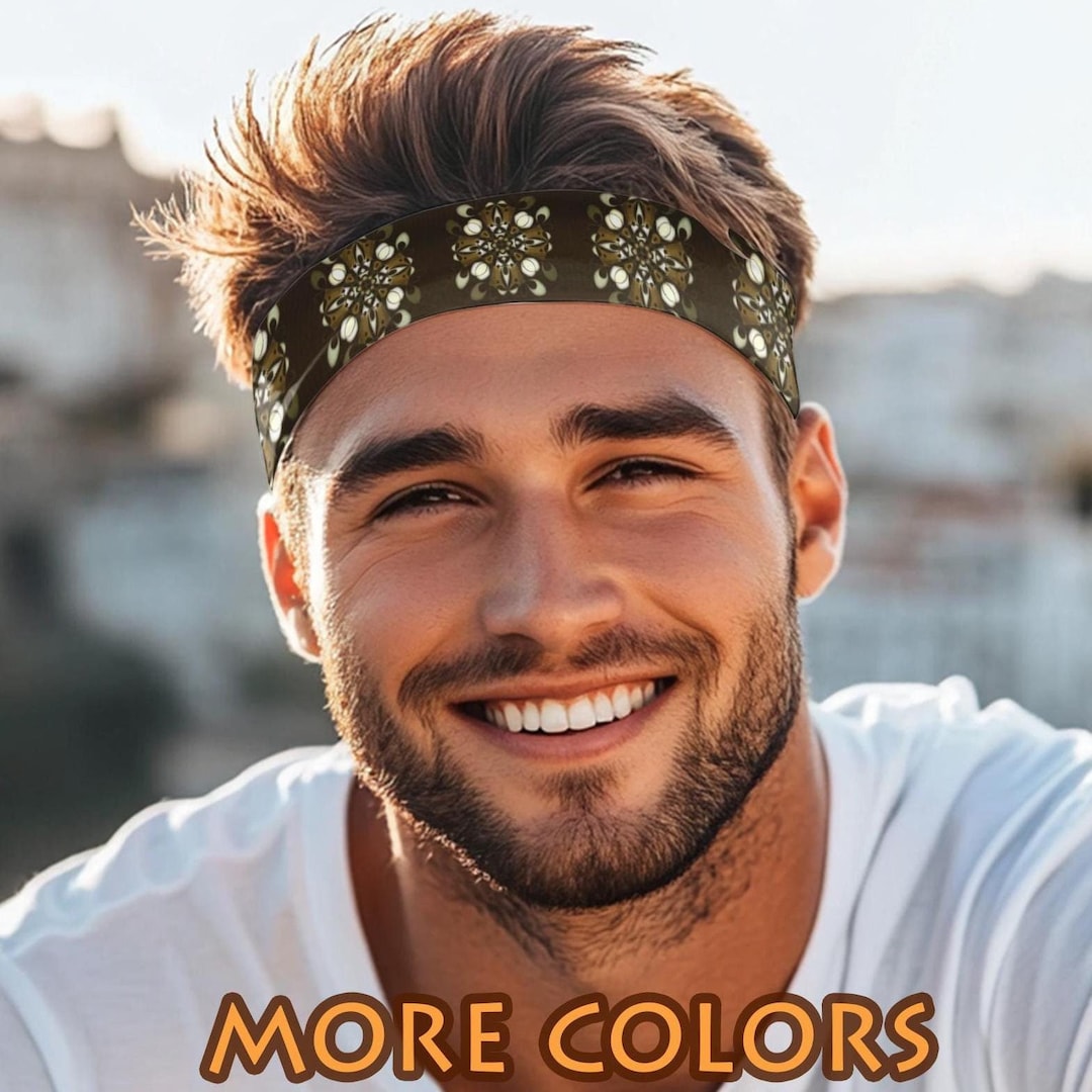 Mandala Headband. Stretchy Head Band. Boho Headwrap. Bohemian Hairband ...