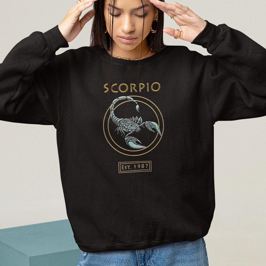 Custom Scorpio Zodiac Sweatshirt. Personalize Birth Date Shirt. Zodiac ...