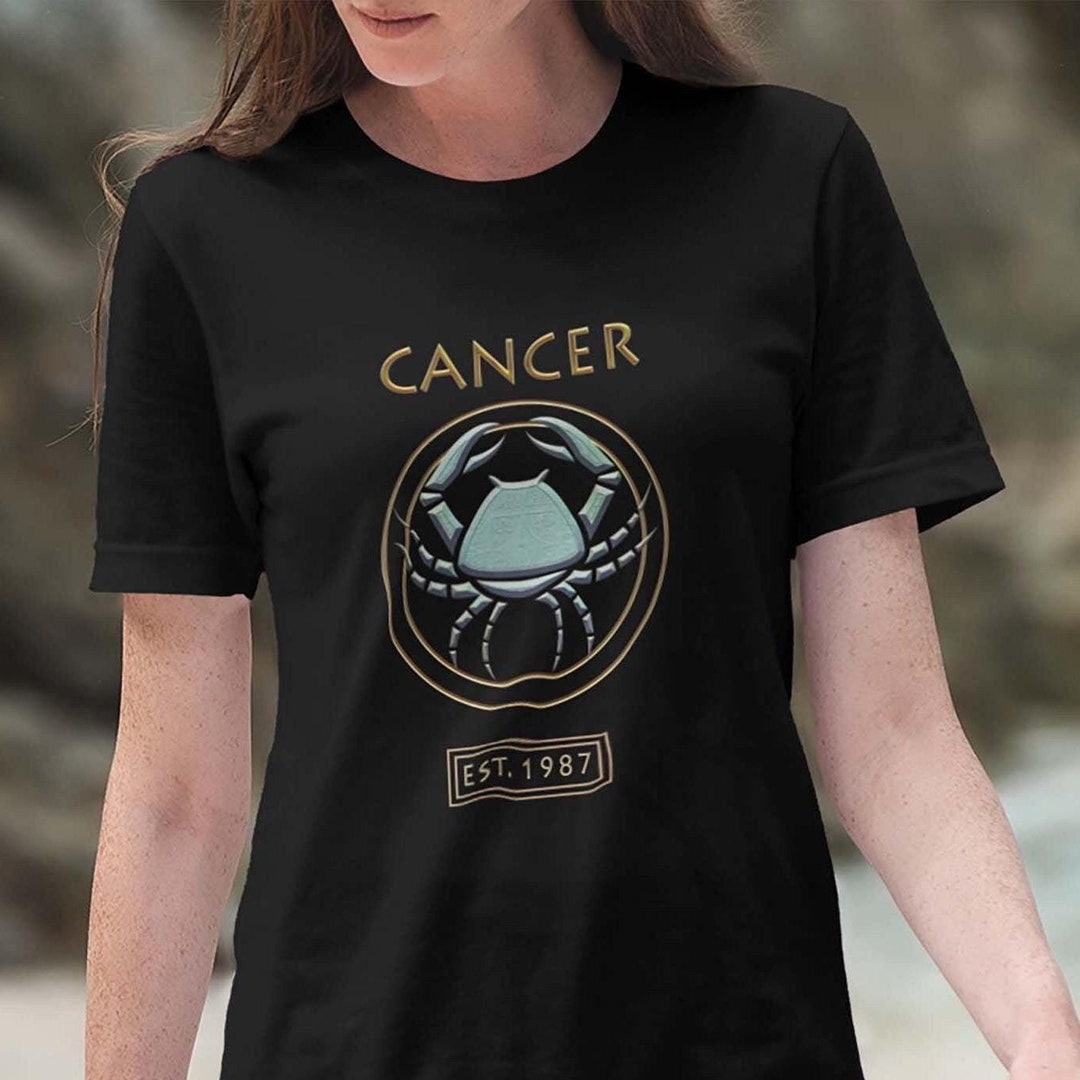 Custom Cancer Zodiac T Shirt. Personalized Birth Date Shirt. Cancer ...