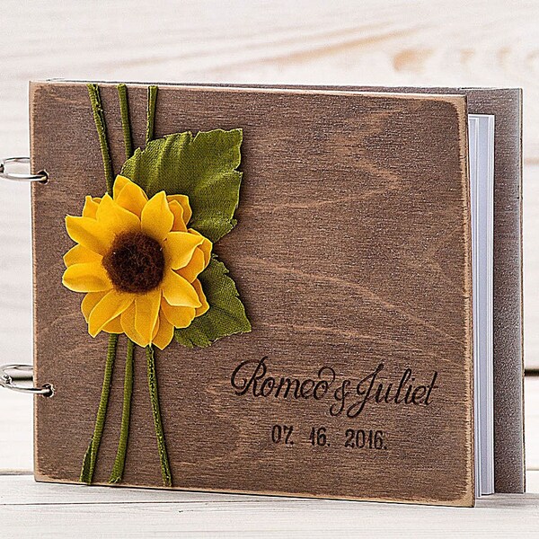 Sunflower Guest Book - Etsy