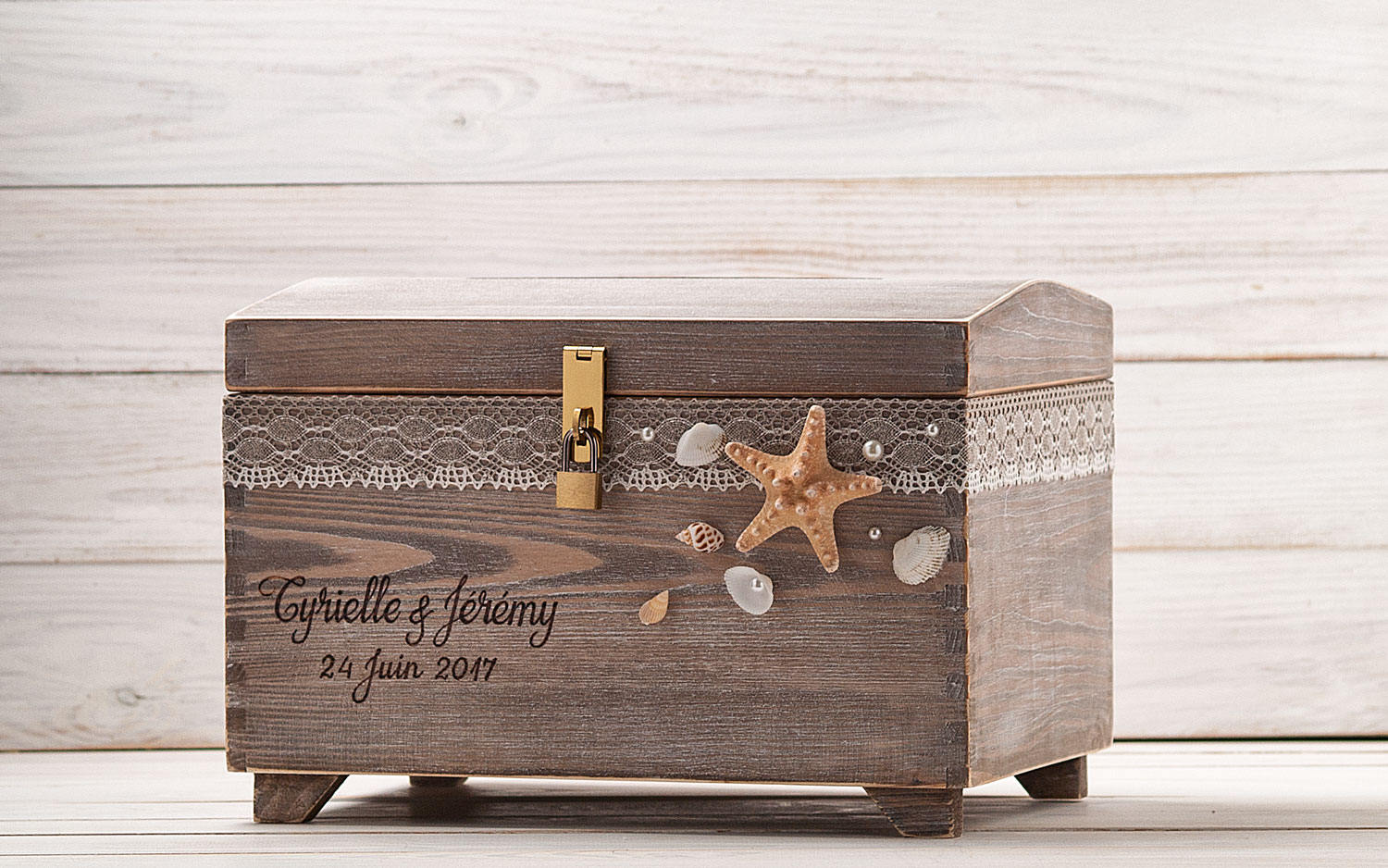 Beach Wedding Card Box With Slot Nautical Theme Destination Wedding ...