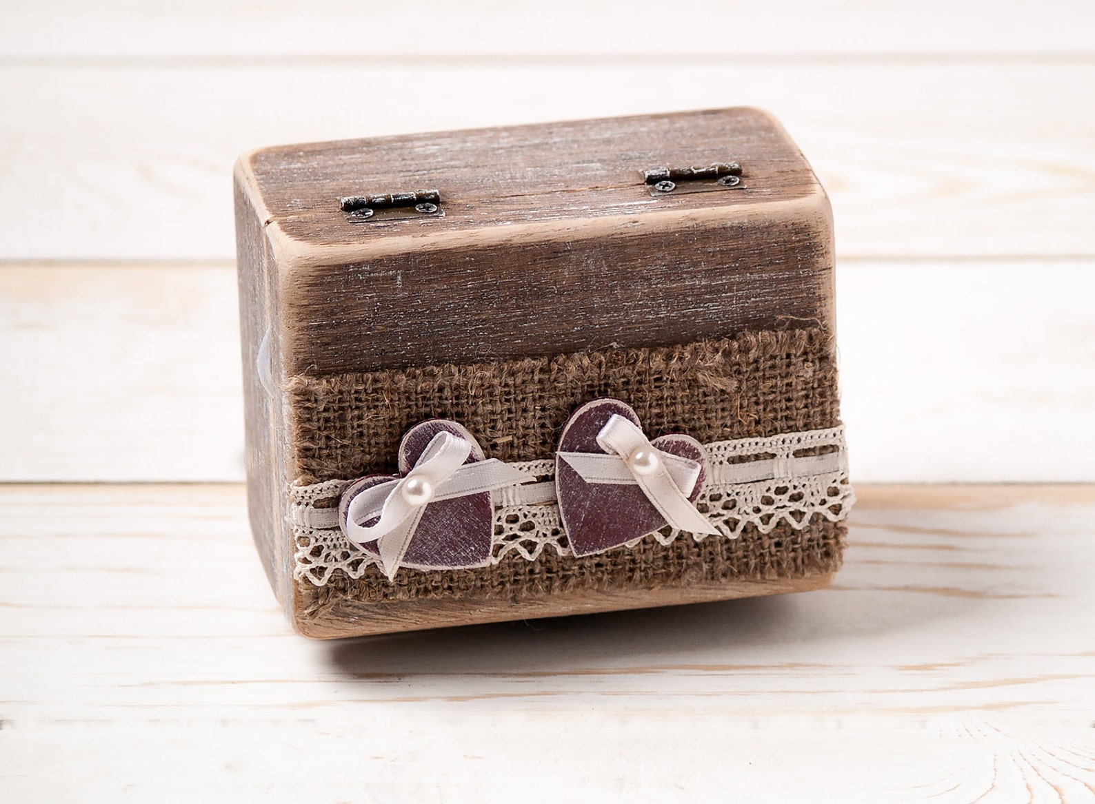 Rustic Wedding Ring Box Wooden Ring Holder Ring Pillow - Etsy