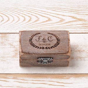 Rustic Ring Bearer Box Wedding Ring Box Custom Wooden Ring - Etsy