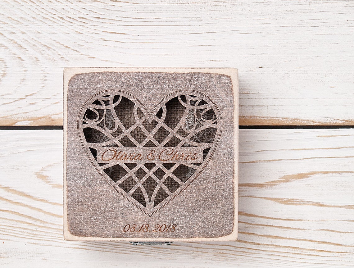 Rustic Wedding Ring Box Ring Bearer Box Wedding Ring Box - Etsy