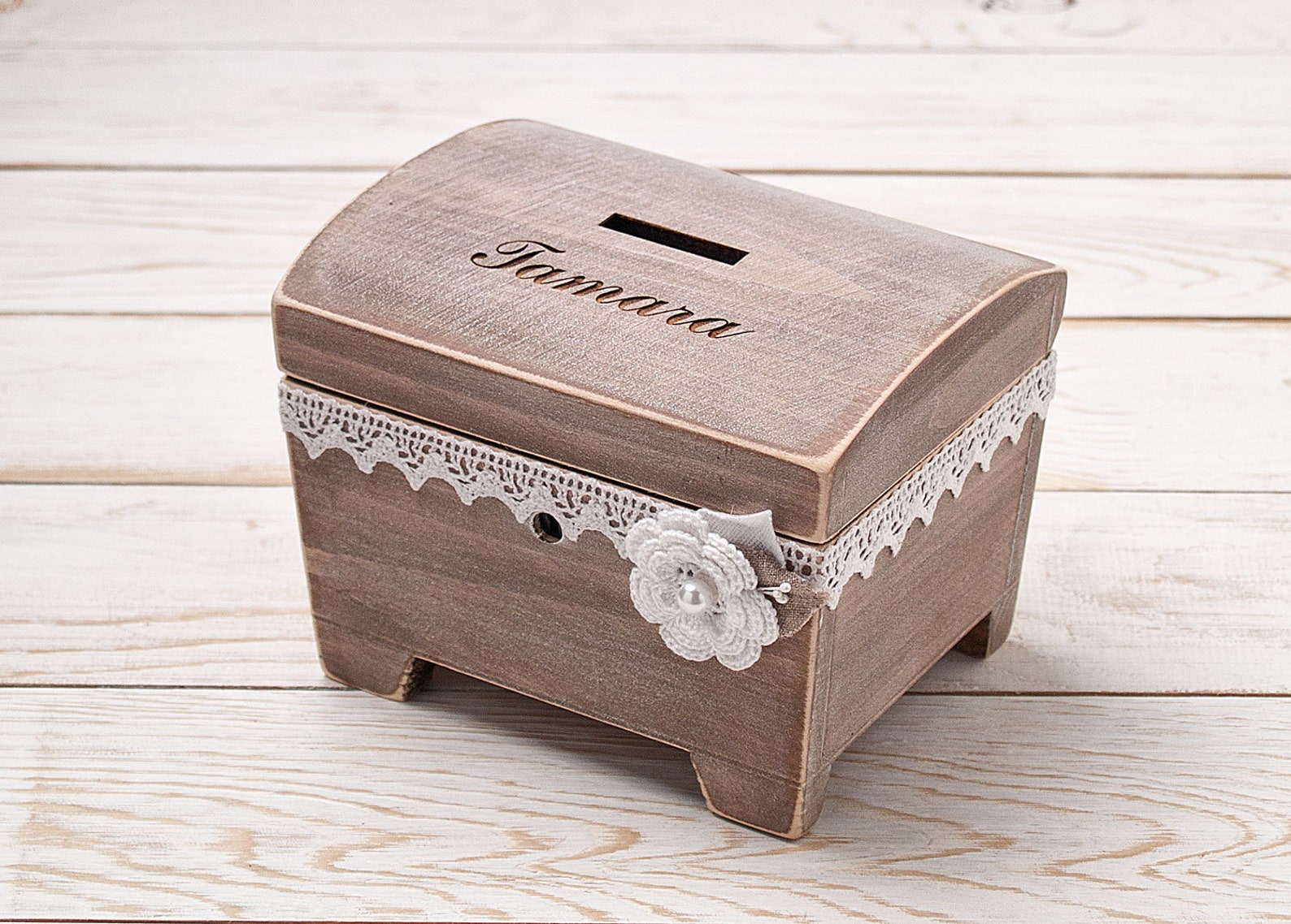 Personalized Money Box With Key, Baby Memory Box, Wooden Saving Bank ...