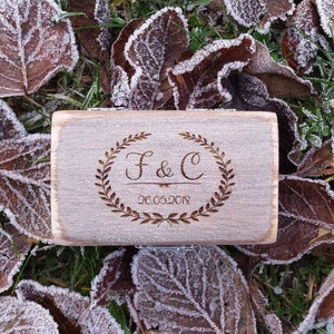 Rustic Ring Bearer Box Wedding Ring Box Custom Wooden Ring - Etsy