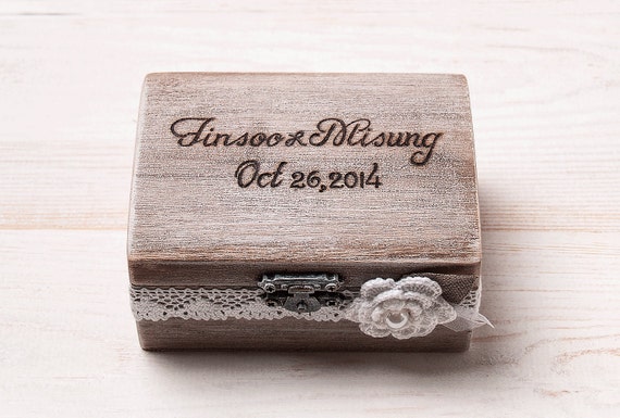Wedding Ring Box Rustic Ring Bearer Box Rustic Wedding Box