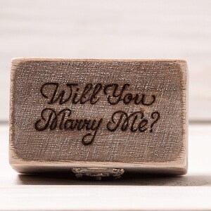 Proposal Ring Box, Personalized Ring Bearer Box, Rustic Engagement Ring ...