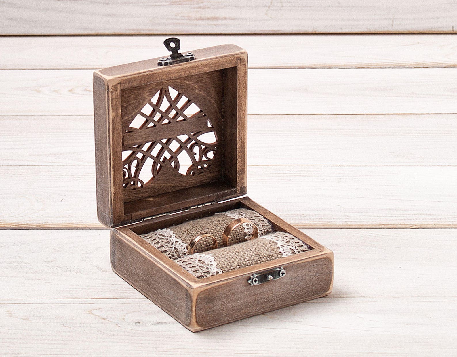 Rustic Wedding Ring Box Ring Bearer Box Wedding Ring Box - Etsy