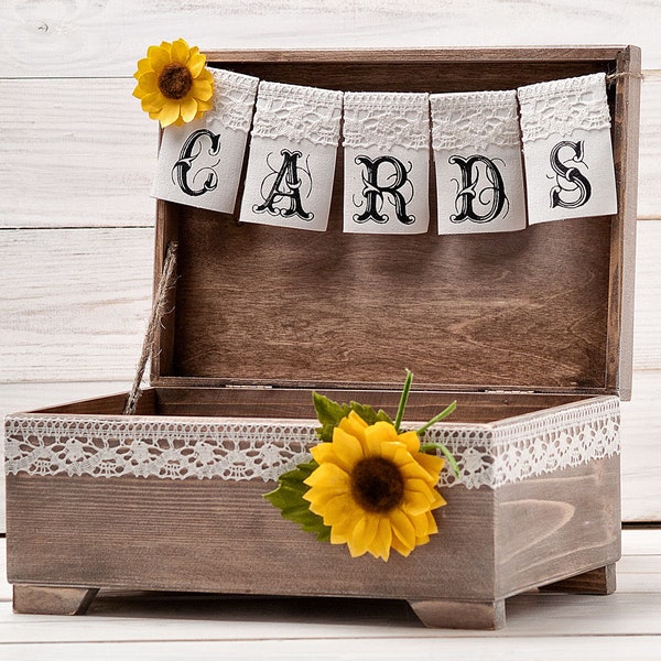 Rustic Card Box - Etsy