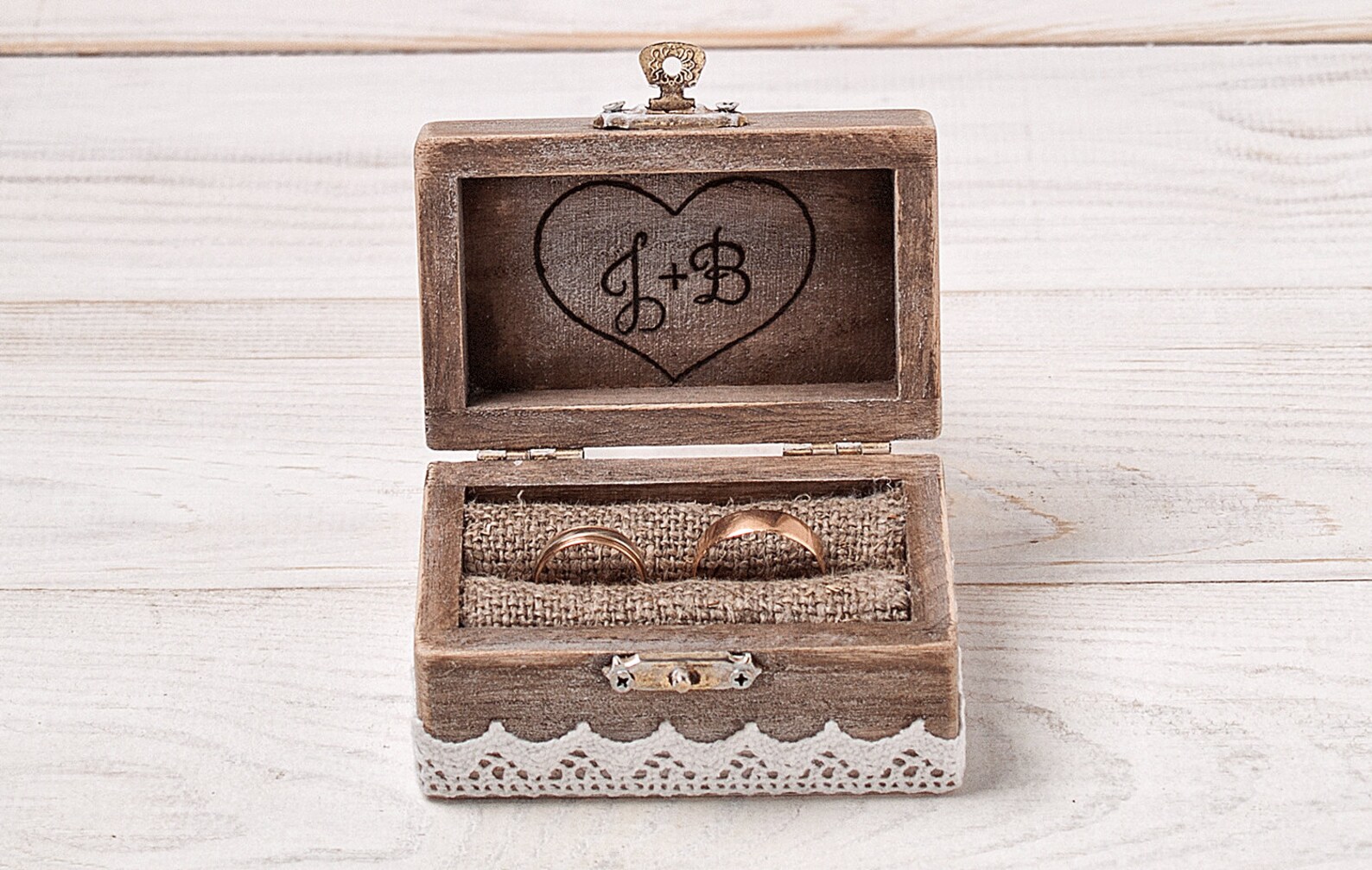 Proposal Ring Box Personalized Ring Bearer Box Rustic - Etsy