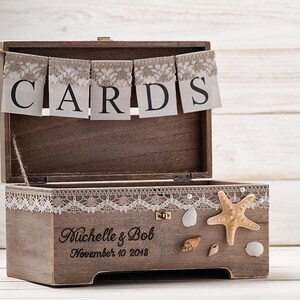 Beach Wedding Box, Nautical Theme Card Box With Slot, Destination ...