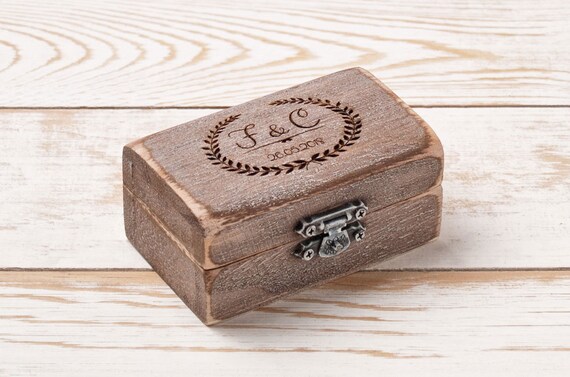 Rustic Ring Bearer Box Wedding Ring Box Custom Wooden Ring - Etsy
