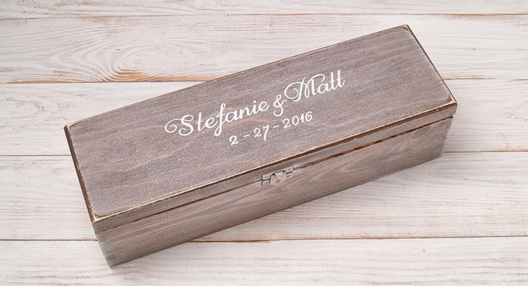 Custom Wine Box Love Letter Box Rustic Wedding Time Capsule - Etsy