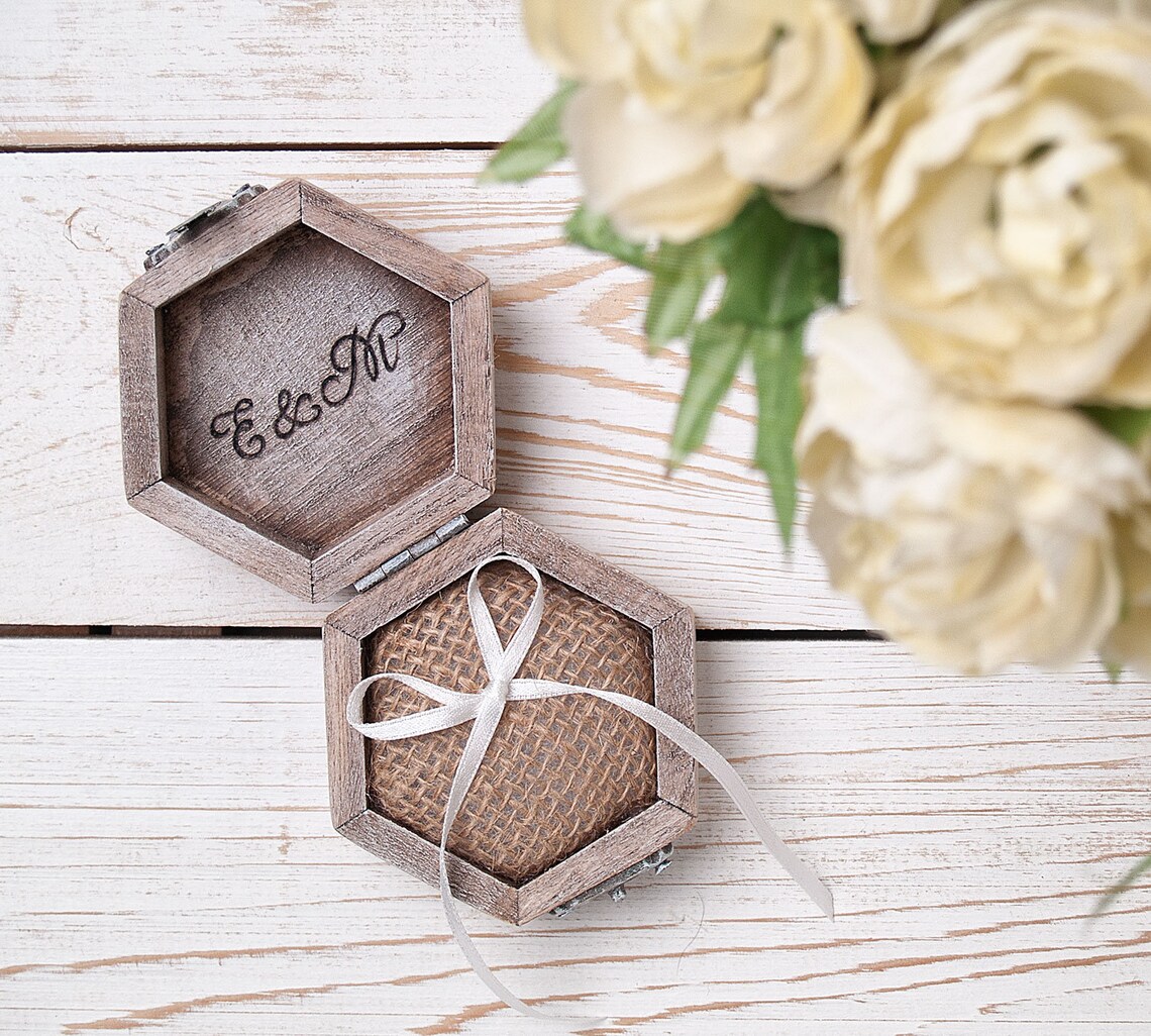 Engagement Ring Box Small Ring Holder Personalized Wedding | Etsy