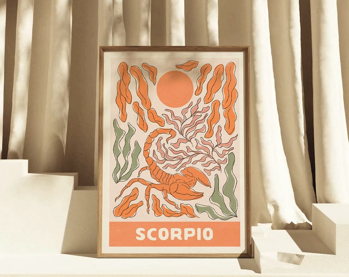 Scorpio Print - Etsy UK