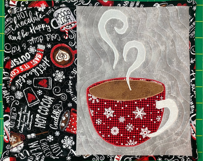 Feeling Festive Mug Rug Pattern PDF Applique - Etsy