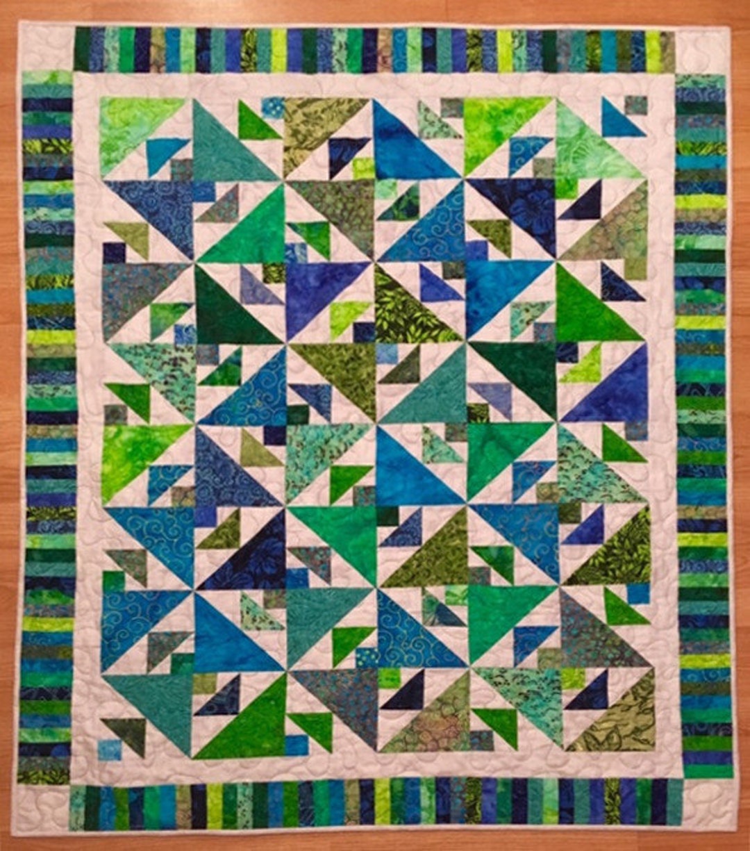 Tranquil Triangles Quilt Pattern - PDF - Etsy