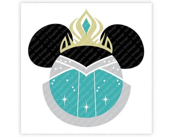 Princess Elsa Minnie Mouse Ears Digital Download | Etsy