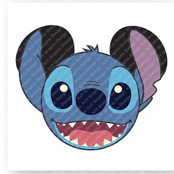Stitch Head Svg - Etsy
