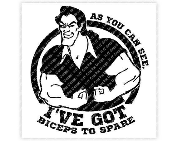 Gaston Beauty and the Beast I've Got Biceps to Spare - Etsy
