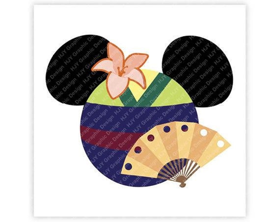 Princess Mulan Minnie Mouse Head Icon Ears Digital - Etsy