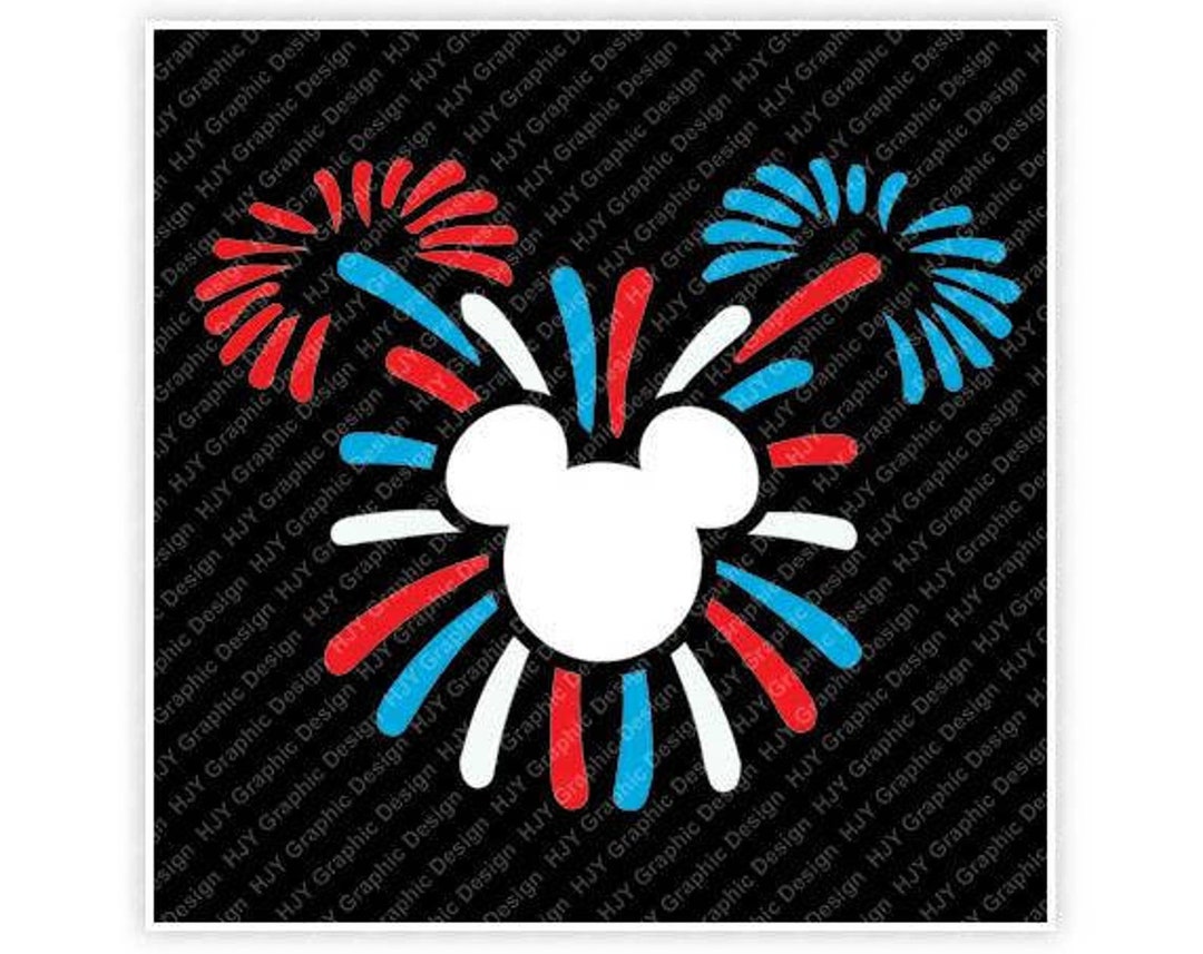 Forth of July, Fireworks, USA, Mickey, Mouse, Head, Ears, Digital ...