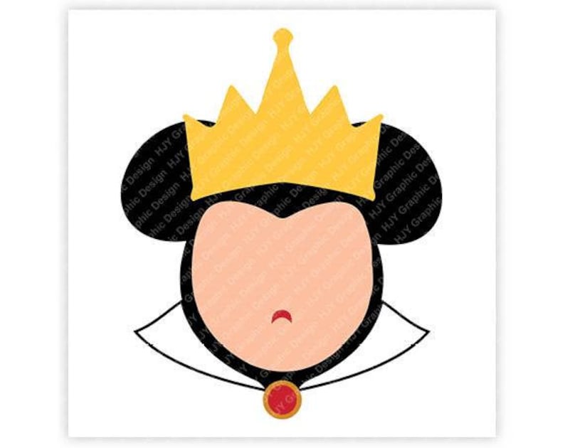 Evil, Queen, Snow, White, Minnie, Mouse, Head, Icon, Ears, Digital ...