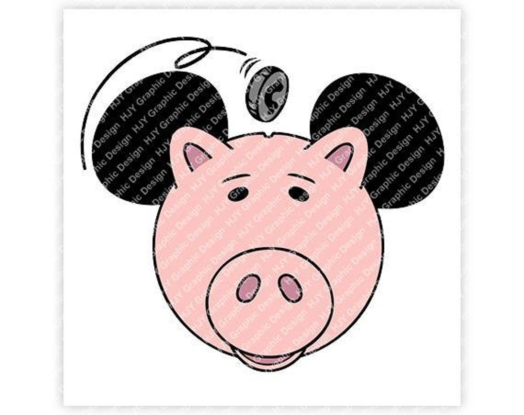 Pixar, Toy, Story, Hamm, Pig, Mickey, Mouse, Head, Icon, Ears, Digital ...
