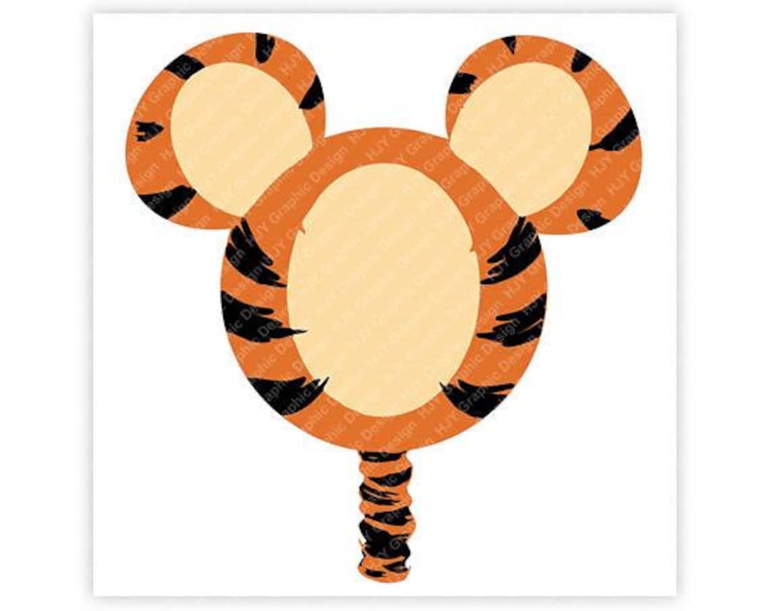 Tigger, Mickey, Mouse, Head, Icon, Ears, Digital, Download, Tshirt, Cut ...