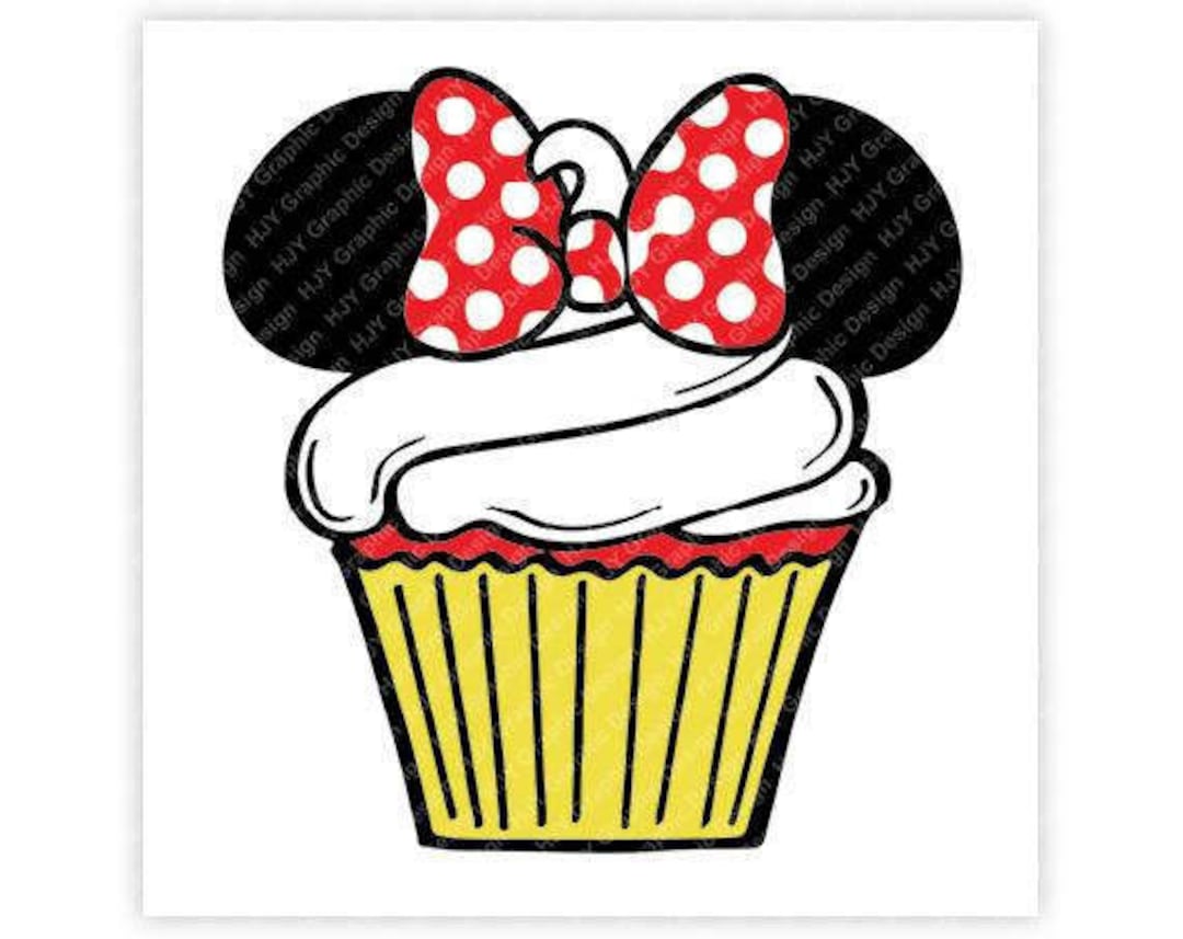 Mickey, Minnie, Mouse, Cupcake, Birthday, Icon, Head, Ears, Digital ...