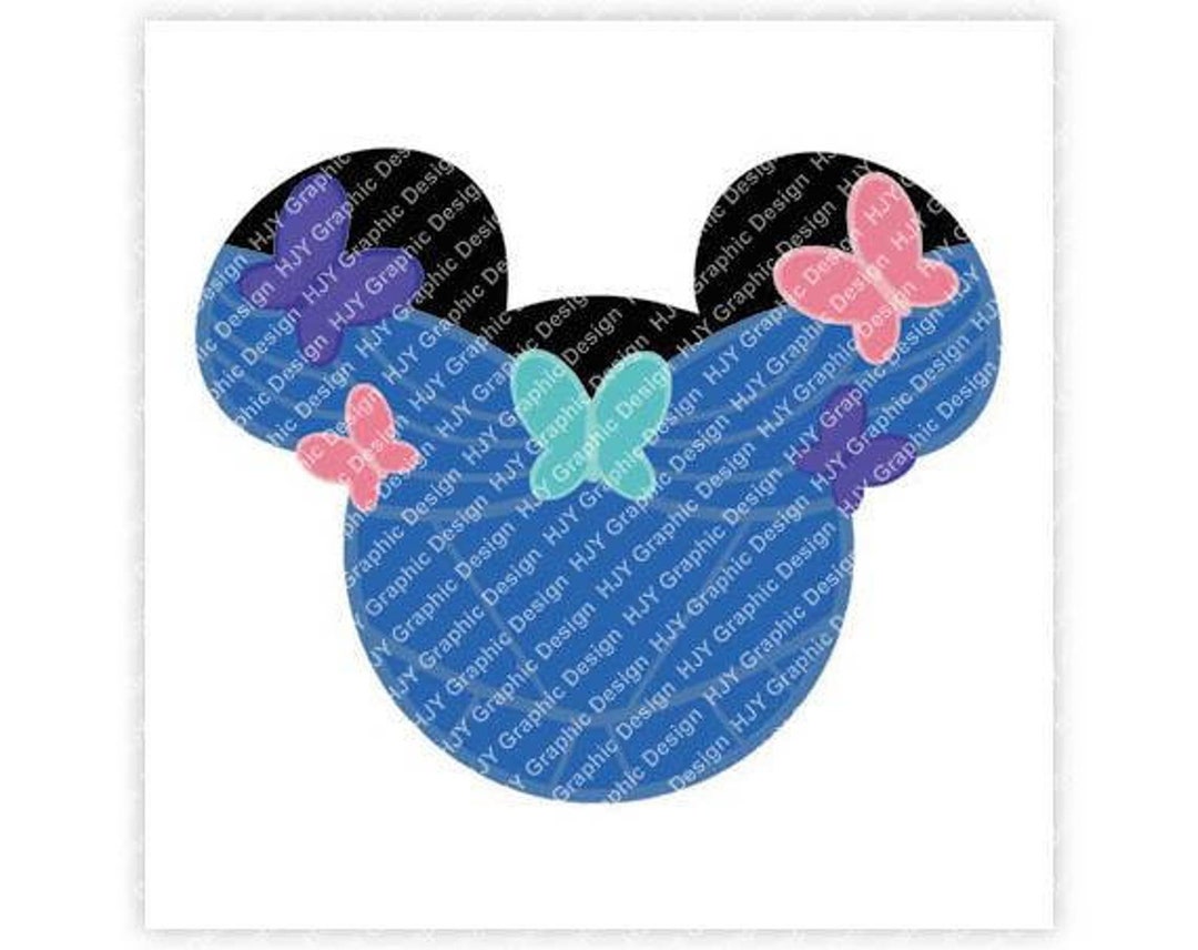 Princess, Cinderella, Butterfly, Minnie, Mouse, Head, Ears, Digital ...