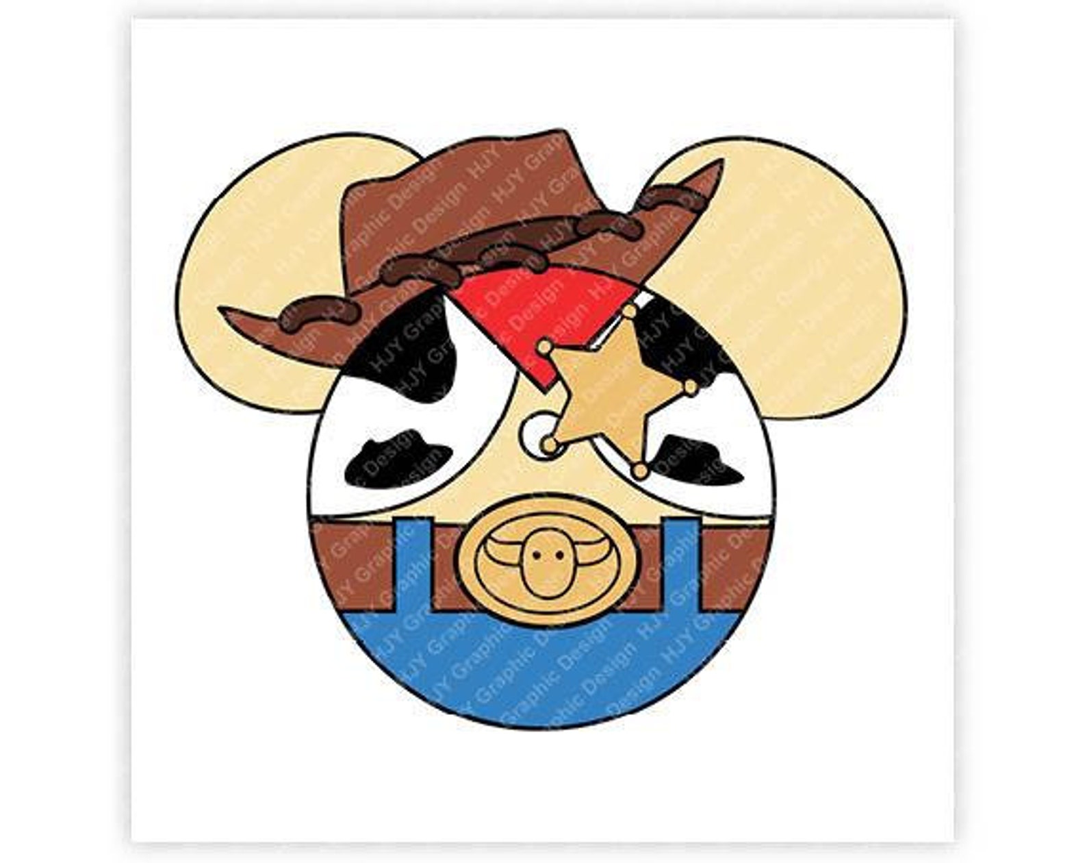 Toy, Story, Sheriff Woody, Cowboy, Mickey, Mouse, Head, Icon, Ears ...