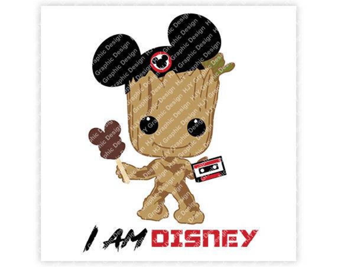 Groot, Guardians, Galaxy, Baby, Mickey, Mouse, Ears, Tape, Digital ...