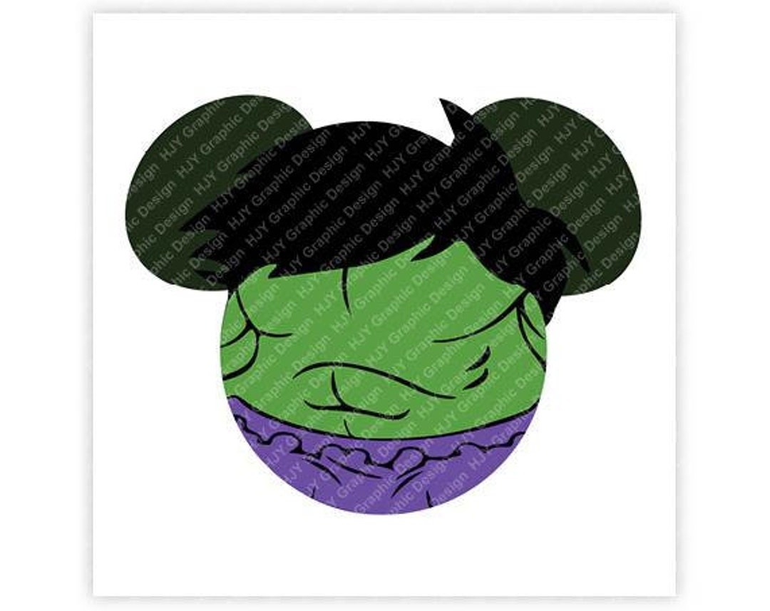 Hulk, Super Hero, Mickey, Mouse, Head, Icon, Ears, Digital, Download ...