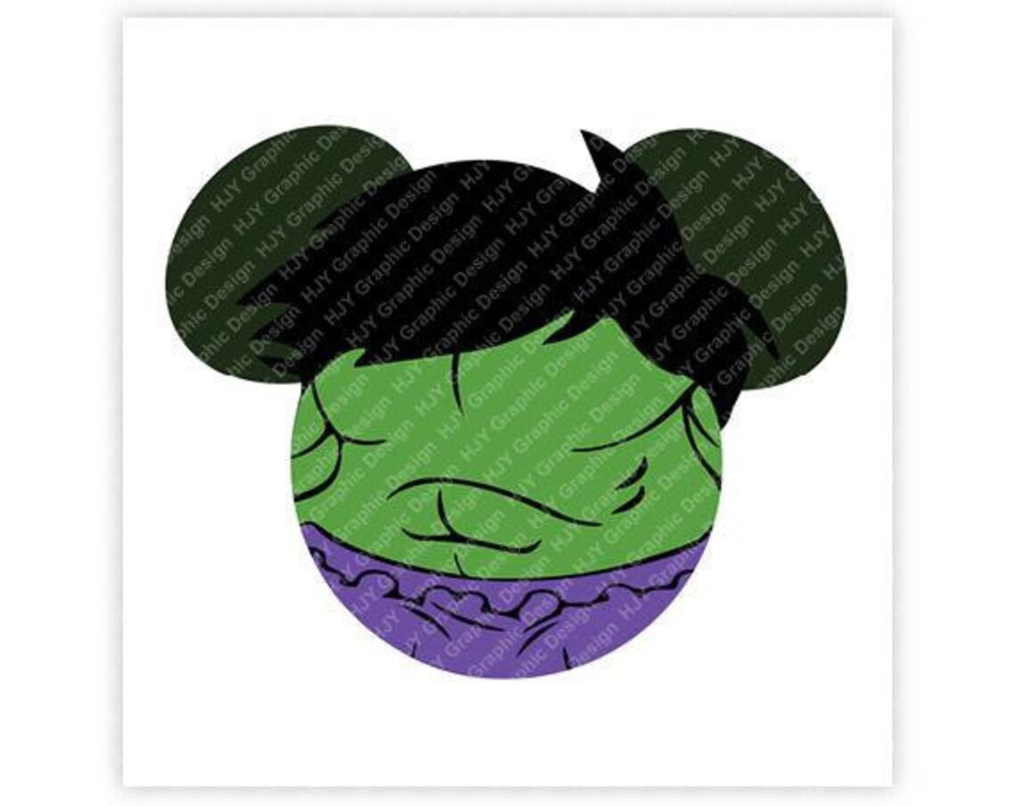 Hulk, Super Hero, Mickey, Mouse, Head, Icon, Ears, Digital, Download ...