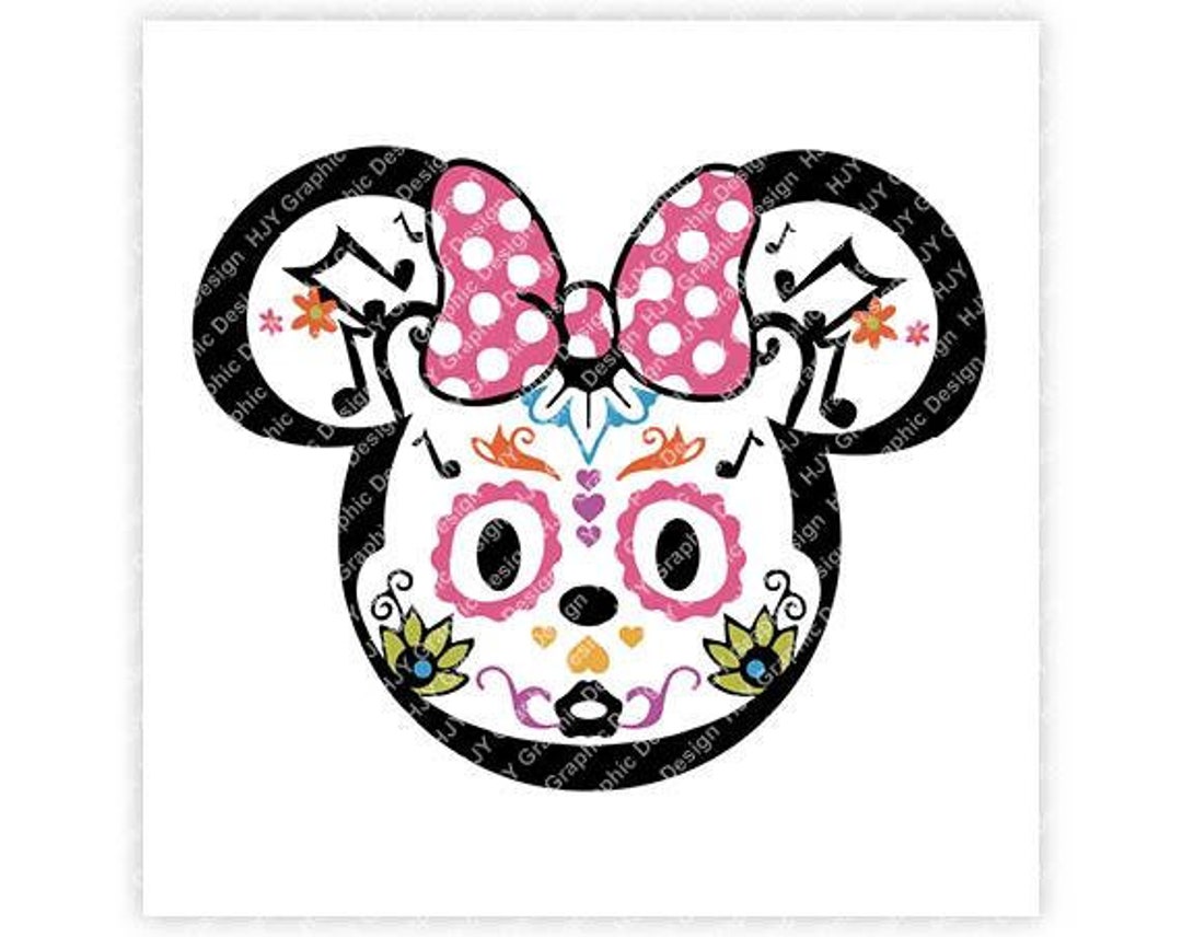 Coco, Sugar Skull, Minnie, Mouse, Head, Icon, Ears, Digital, Download ...