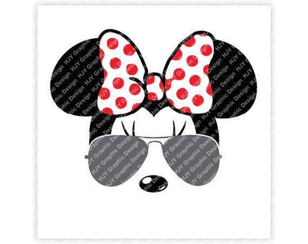 Minnie, Mouse, Aviators, Sunglasses, Bow, Head, Icon, Ears, Digital ...