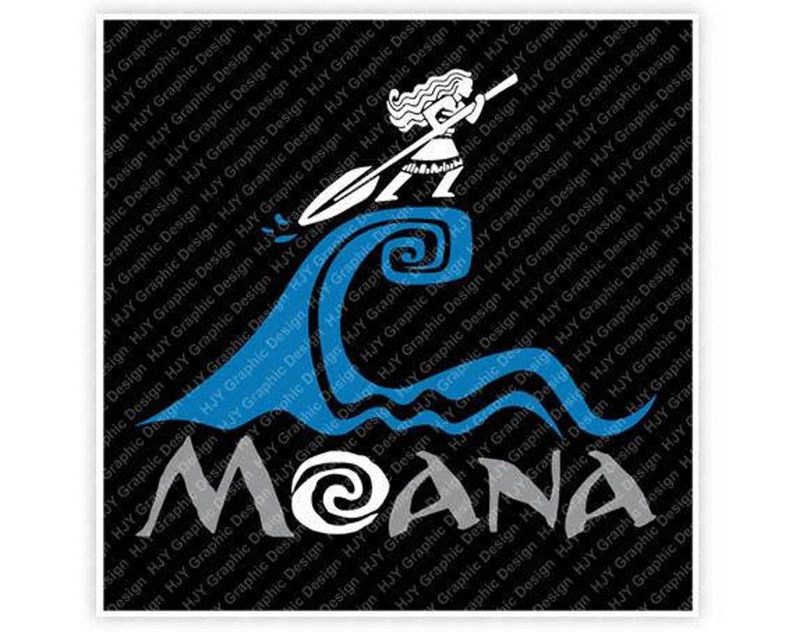 Moana Wave Logo Tattoo Illustration Tshirt Design Cut | Etsy