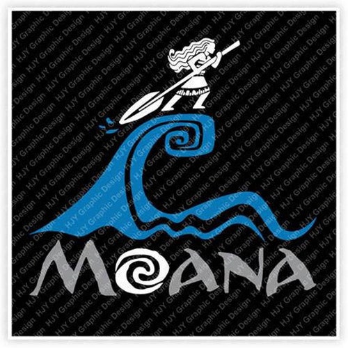 Moana Wave Logo Tattoo Illustration Tshirt Design Cut - Etsy