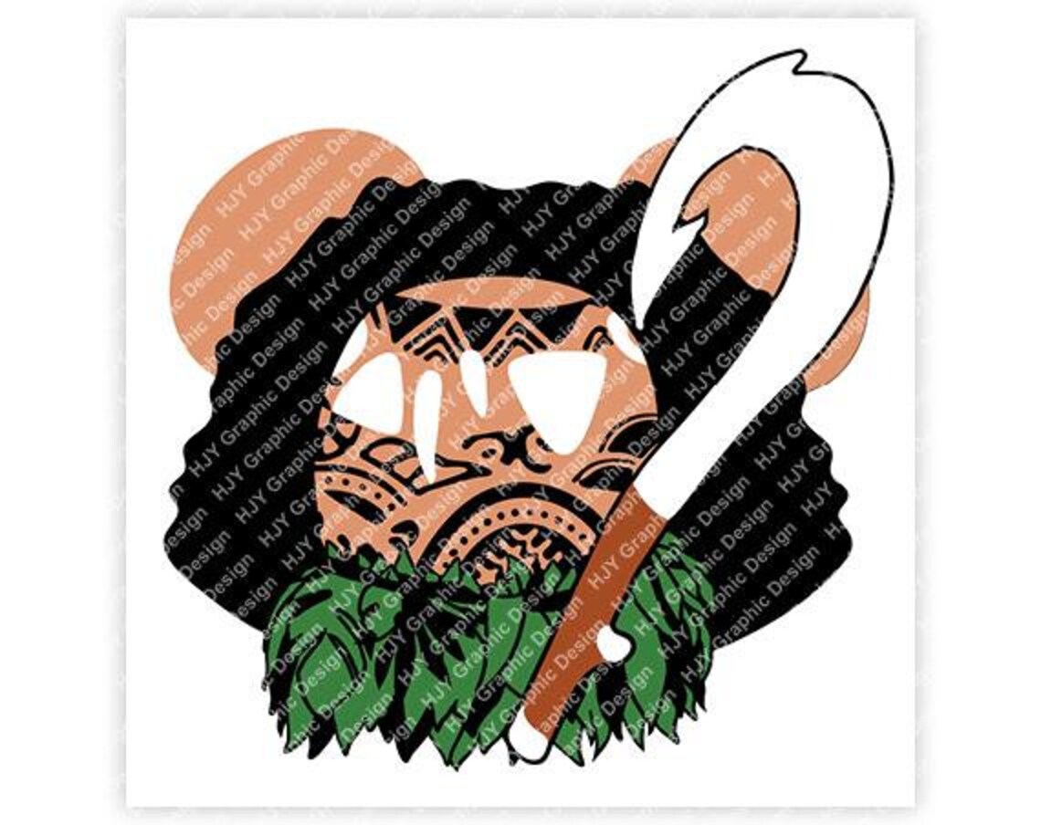 Moana Maui Demigod Hook Mickey Mouse Head Icon Ears - Etsy