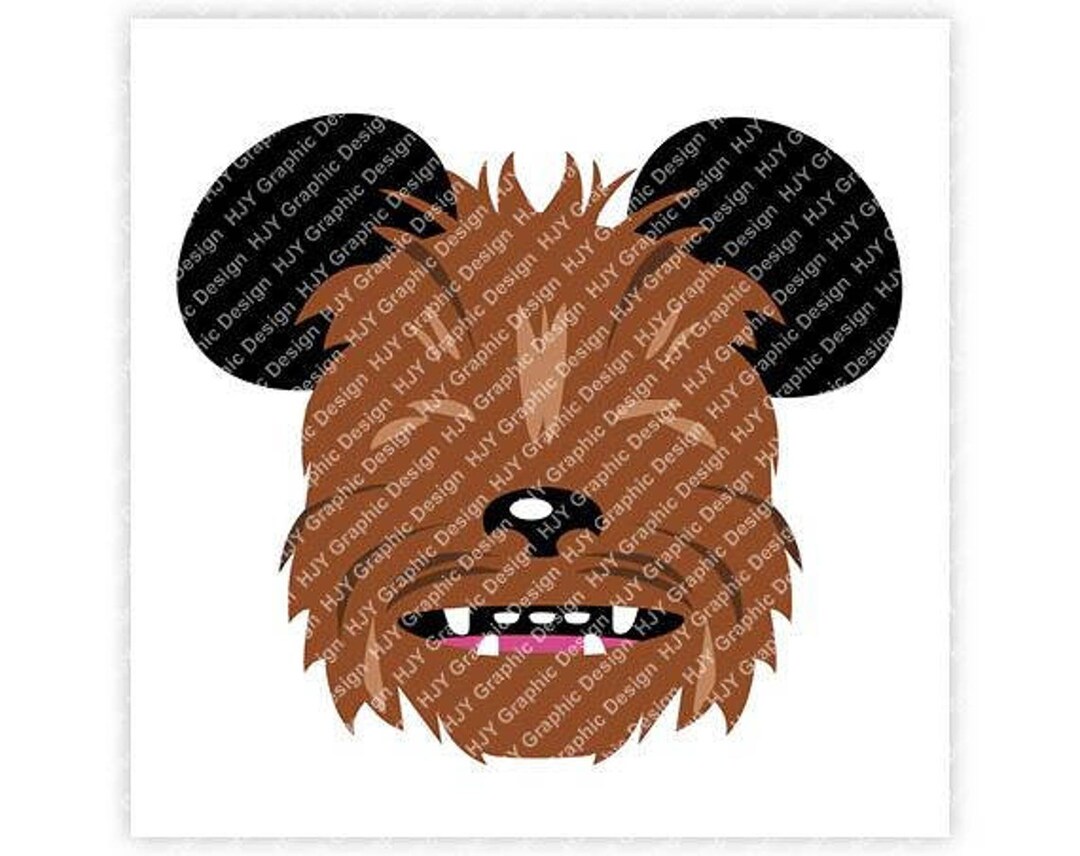 Star, Wars, Chewbacca, Mickey, Mouse, Ears, Head, Icon, Digital ...
