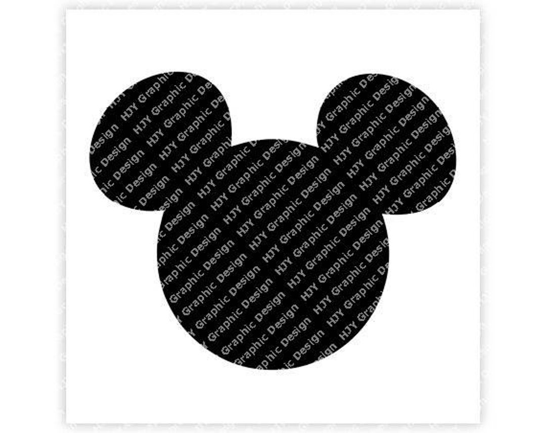 Mickey, Mouse, Head, Icon, Ears, Digital, Download, Tshirt, Cut File ...